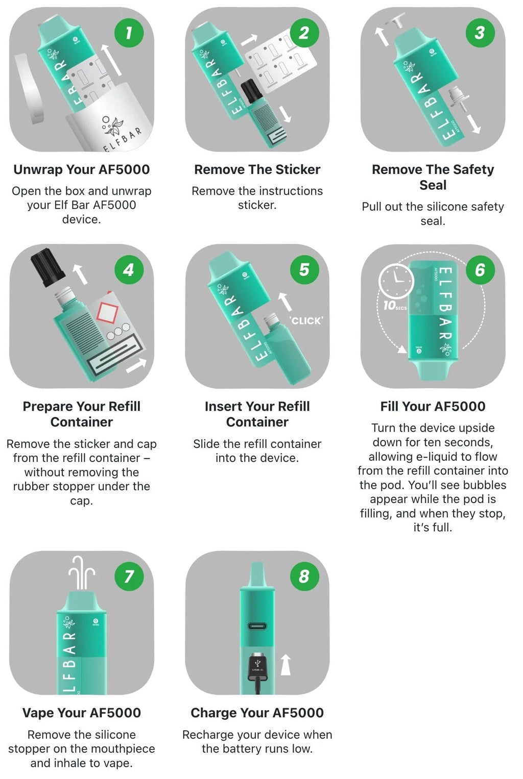 Elf Bar AF5000 Disposable Vape - Strawberry Raspberry Cherry ice (5000 ...